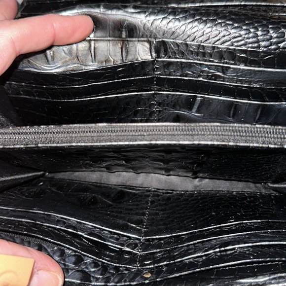Brahmin | Bags | Brahmin Authentic Gray Crocodile Leather Wallet Card ...